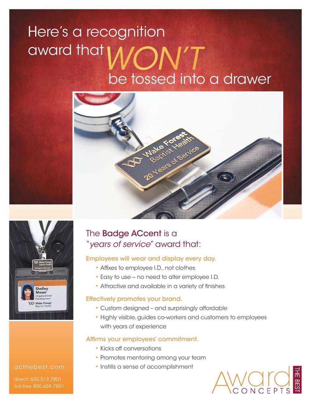 Custom Year of Service Badges & Awards | Award Concepts